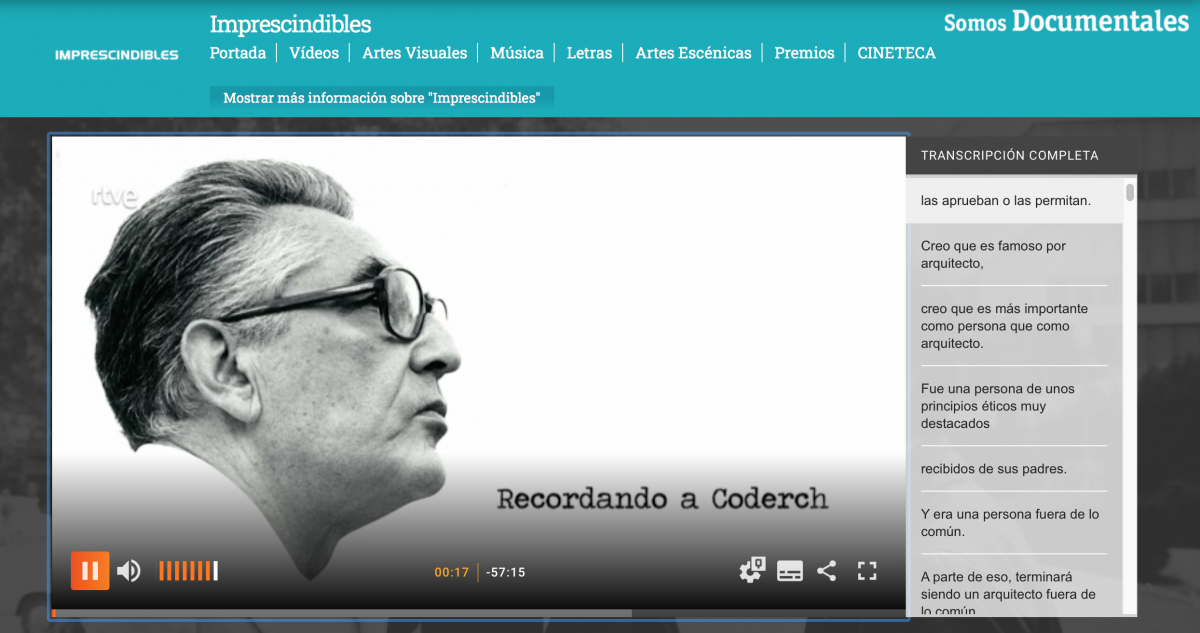 El Documental Recordando A Coderch En La 2 Tve Minim Mobiliario